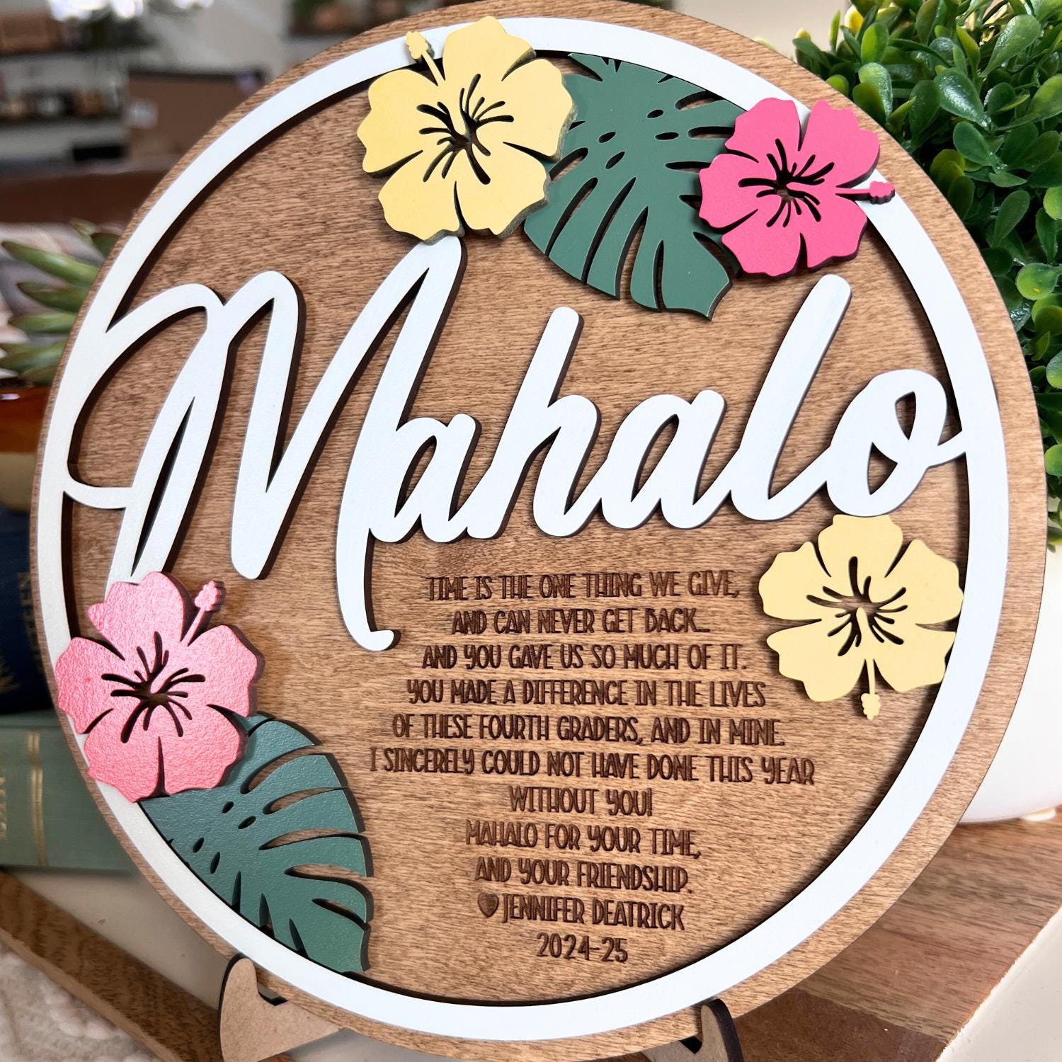 Mahalo Thank You Sign/award | Appreciation Gift | Mahalo Gift ...