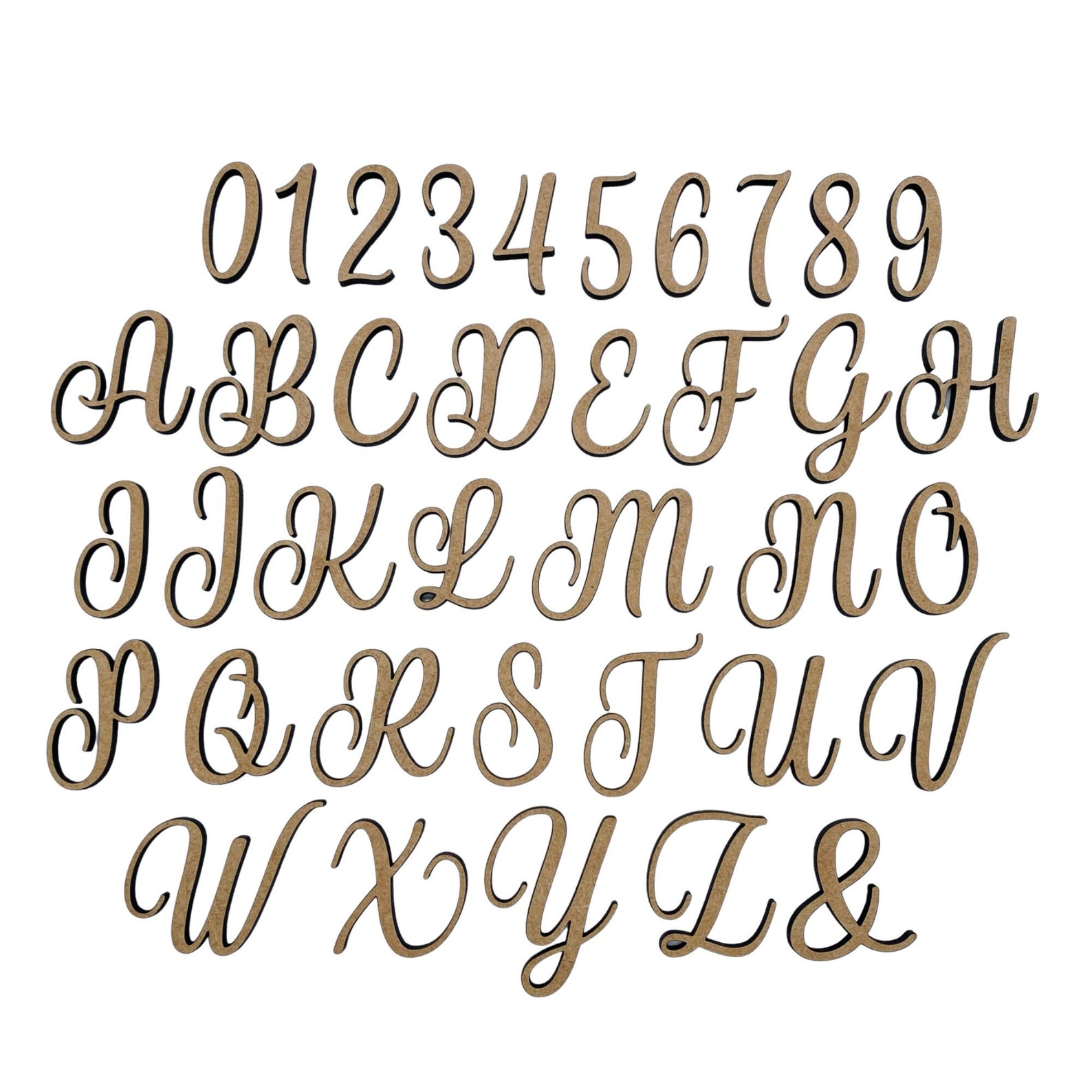 Small Anything Better Font | Cursive Cute Letters | Laser Cut Letters ...