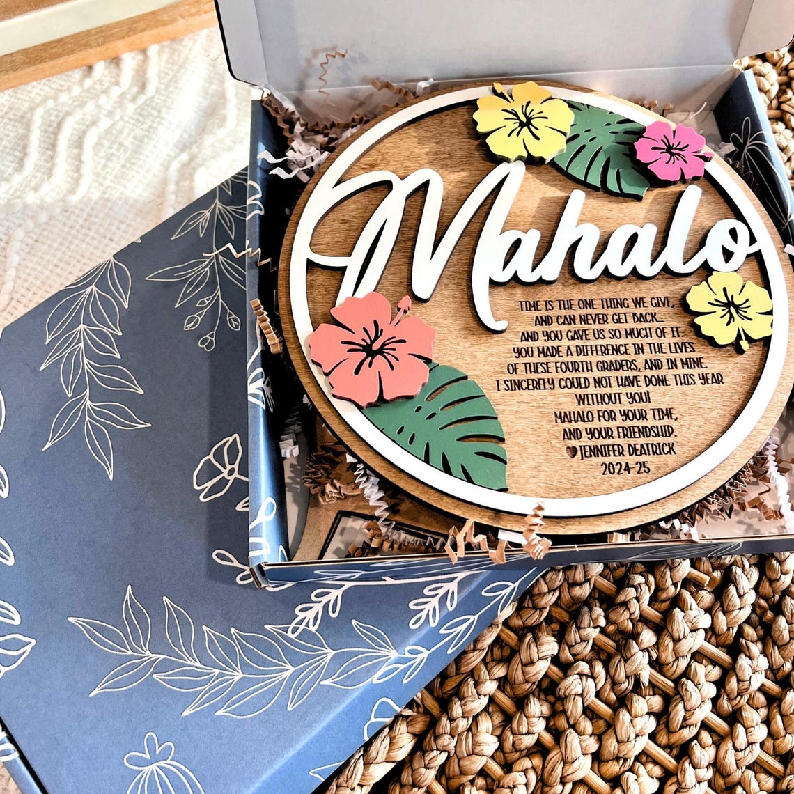 Mahalo Thank You Sign/award | Appreciation Gift | Mahalo Gift ...