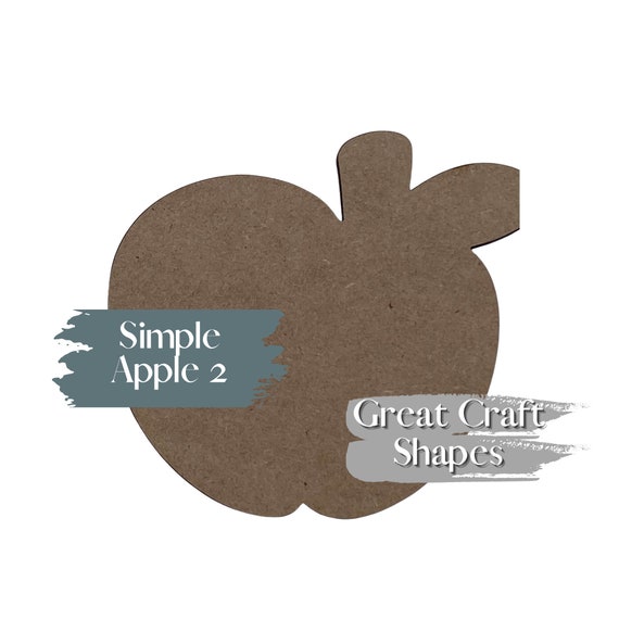 Simple Apple Wood Apple Cutout Acrylic Apple Shape - Etsy