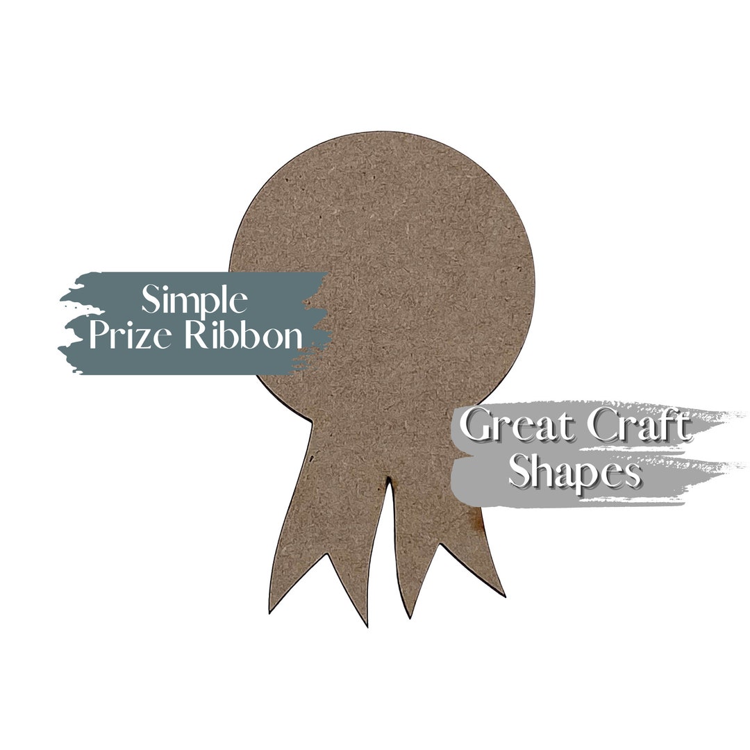 Simple Prize Ribbon Wood Prize Ribbon Cutout Acrylic Prize Ribbon Shape ...