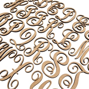 Small Scroll Monogram | Cursive Style Letters | Script Letters | Wood ...