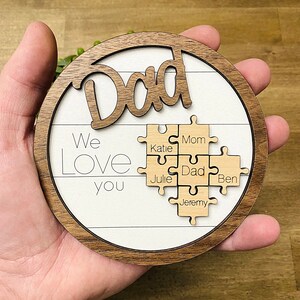 Father's Day Puzzle Piece Plaque | Father's Day Gift | Personalize ...