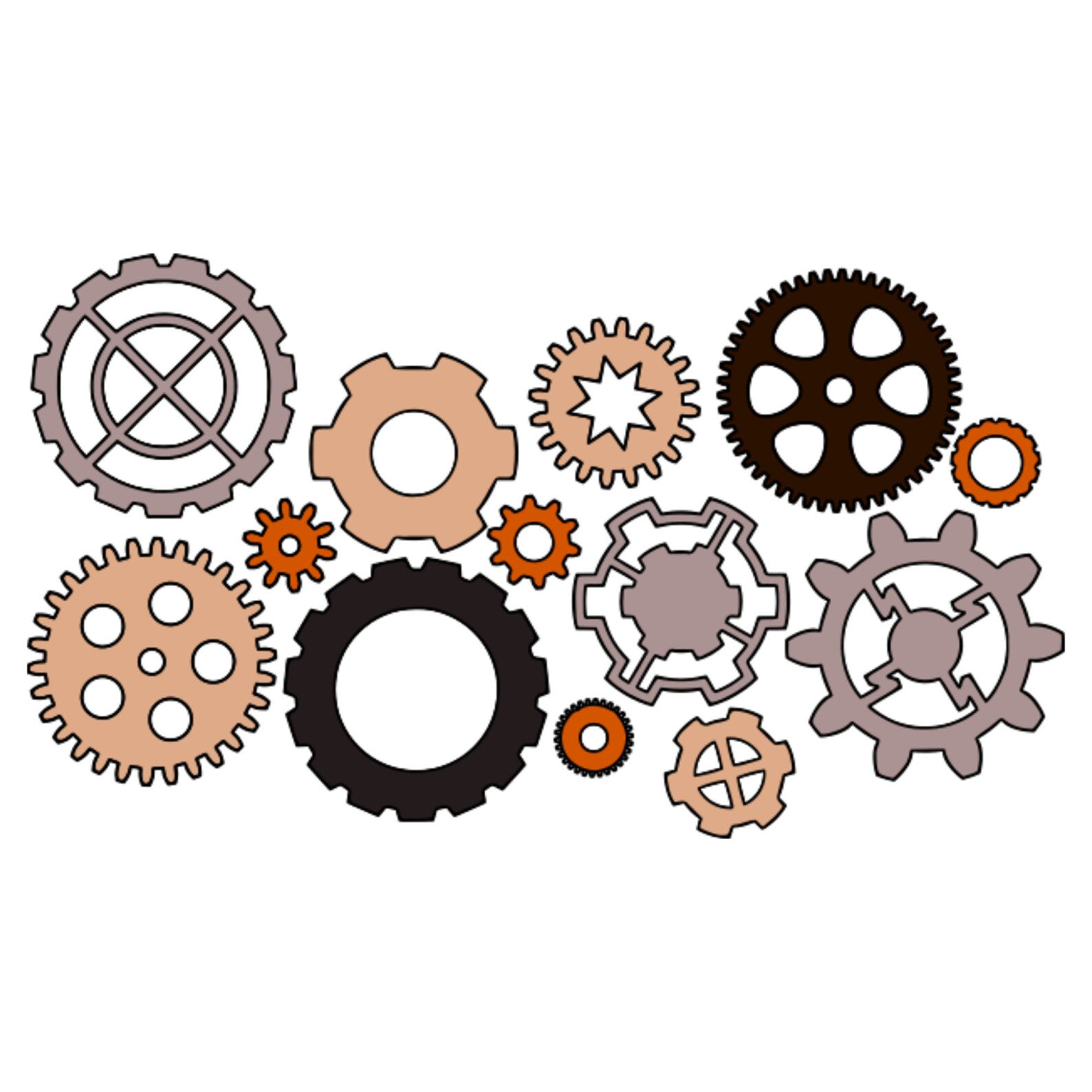 Cog Wheels | Cog Gears SVG | Gear Sprockets SVG | Machine Gears SVG ...