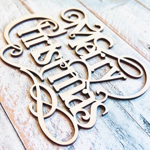 LG Merry Christmas Word Cutout | Merry Christmas Wood Letter ...
