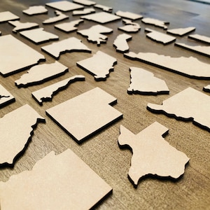 USA State Cutouts | Laser Cut Wood and Acrylic Craft States | Map of ...