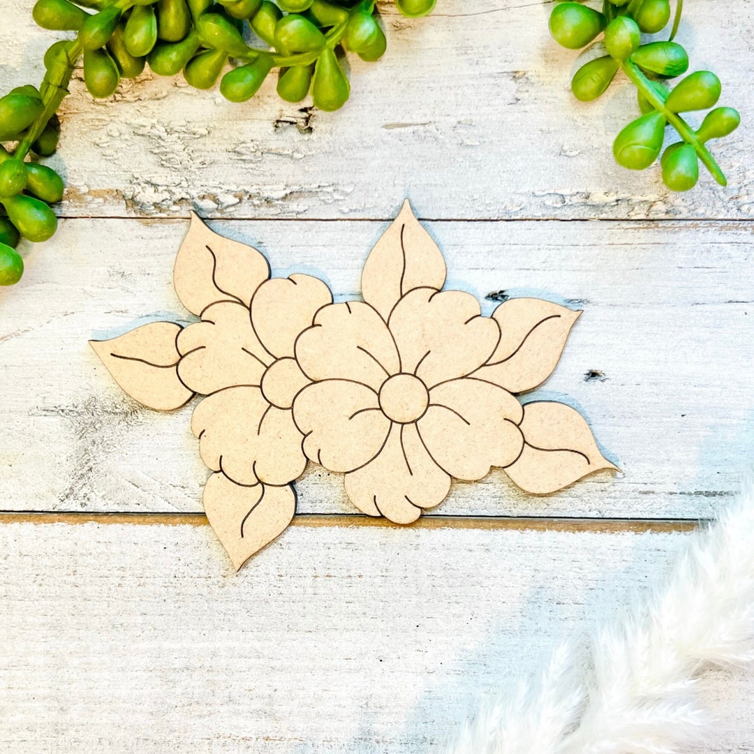 Small 3"-10" | Wood Flowers | Wood Flower Decor | Flower Boquet | Craft ...