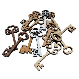 Skeleton Keys | Lock & Keys | Key Cutouts | Wooden Skeleton Key Decor ...