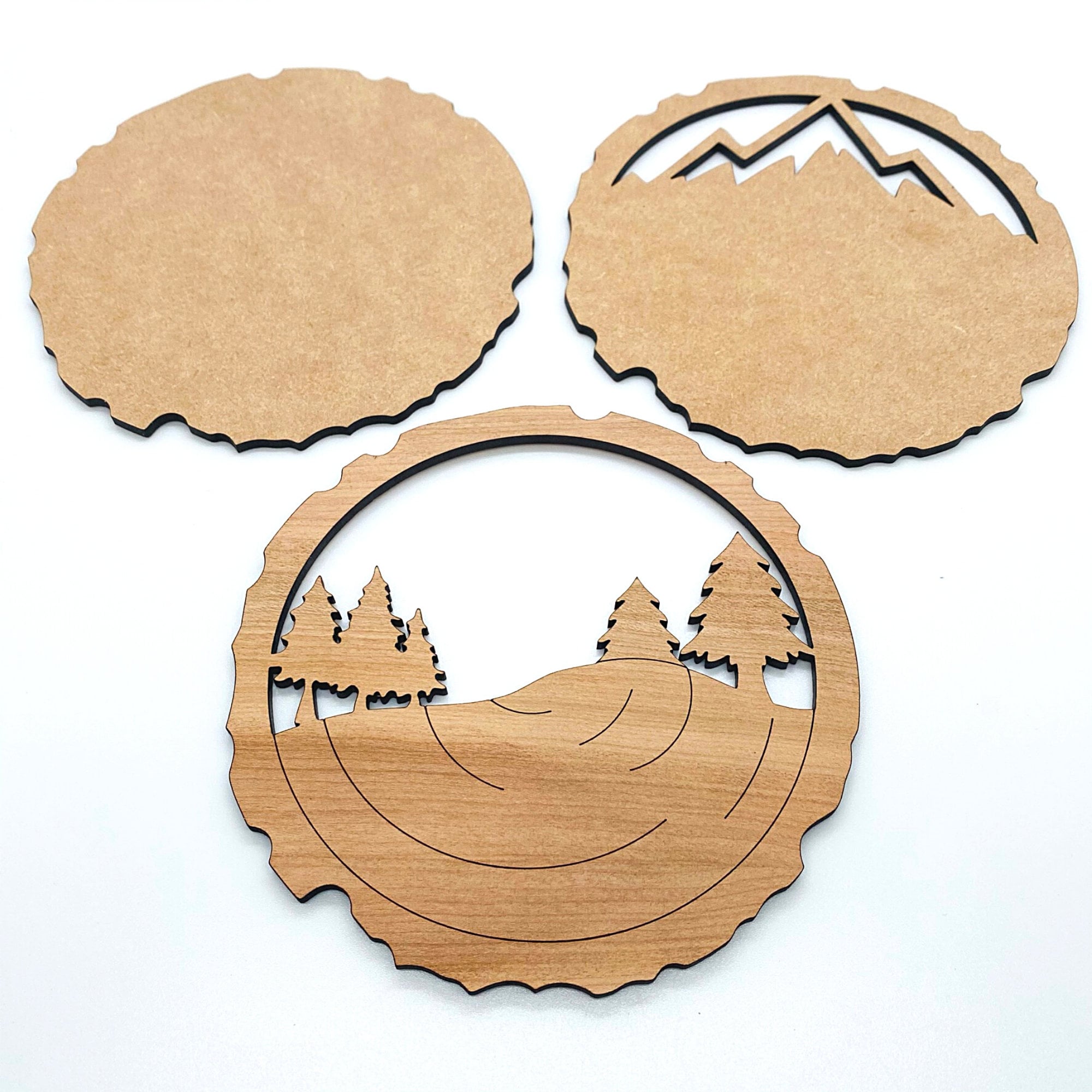 Layered Wood Slice Scenery SVG – Laser Cut Files (digital Download) - Etsy