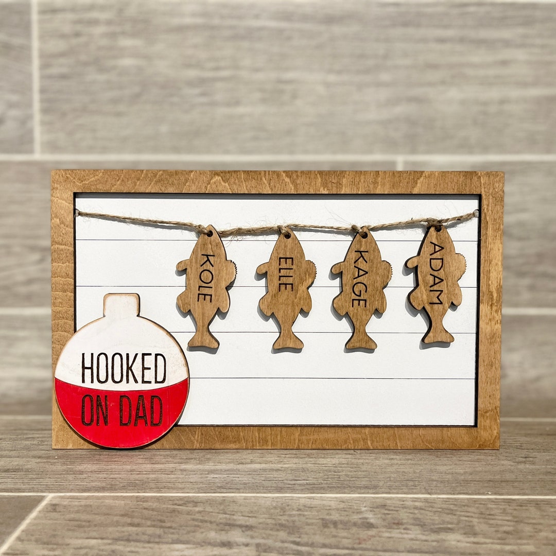Hooked on Dad | Father's Day Gift | Personalize Father's Day Gift | Dad ...