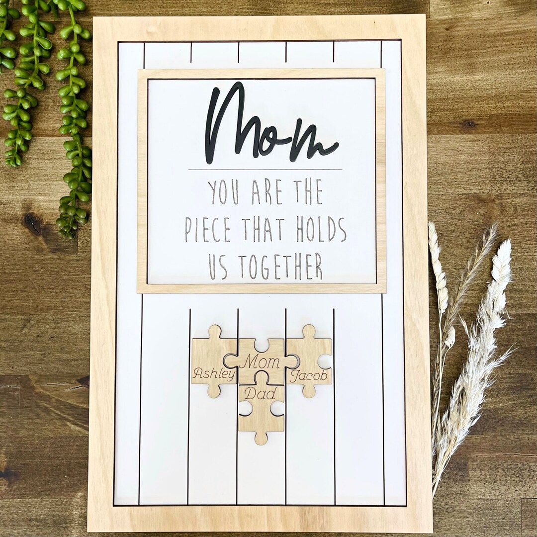 8" X 5.25" Mother's Day Puzzle Piece Plaque | Mother's Day Gift ...