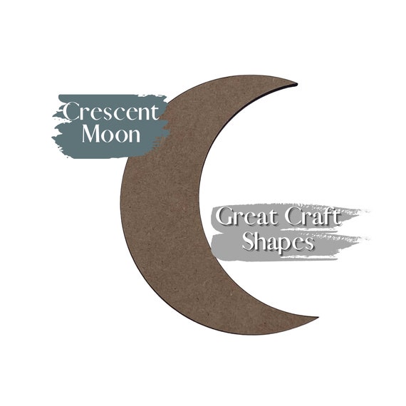 Thick Crescent Moon Cutout Moon Wood Cutout Acrylic Moon | Etsy