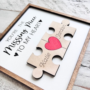 Couple Heart Plaque | Missing Piece of My Heart | Valentine Gifts ...