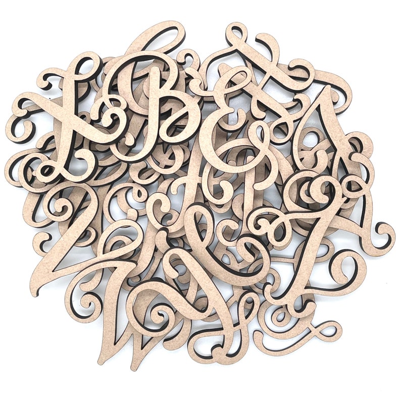 Small Sundance Font Cursive Cute Letters Laser Cut Letters - Etsy