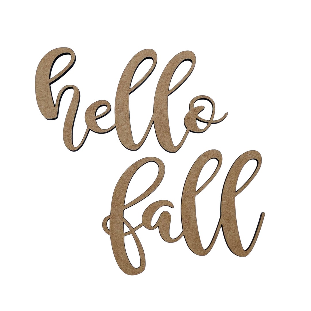 Happy Fall | Fall Word Phrase | Wooden Cutout Word | Connected Word ...
