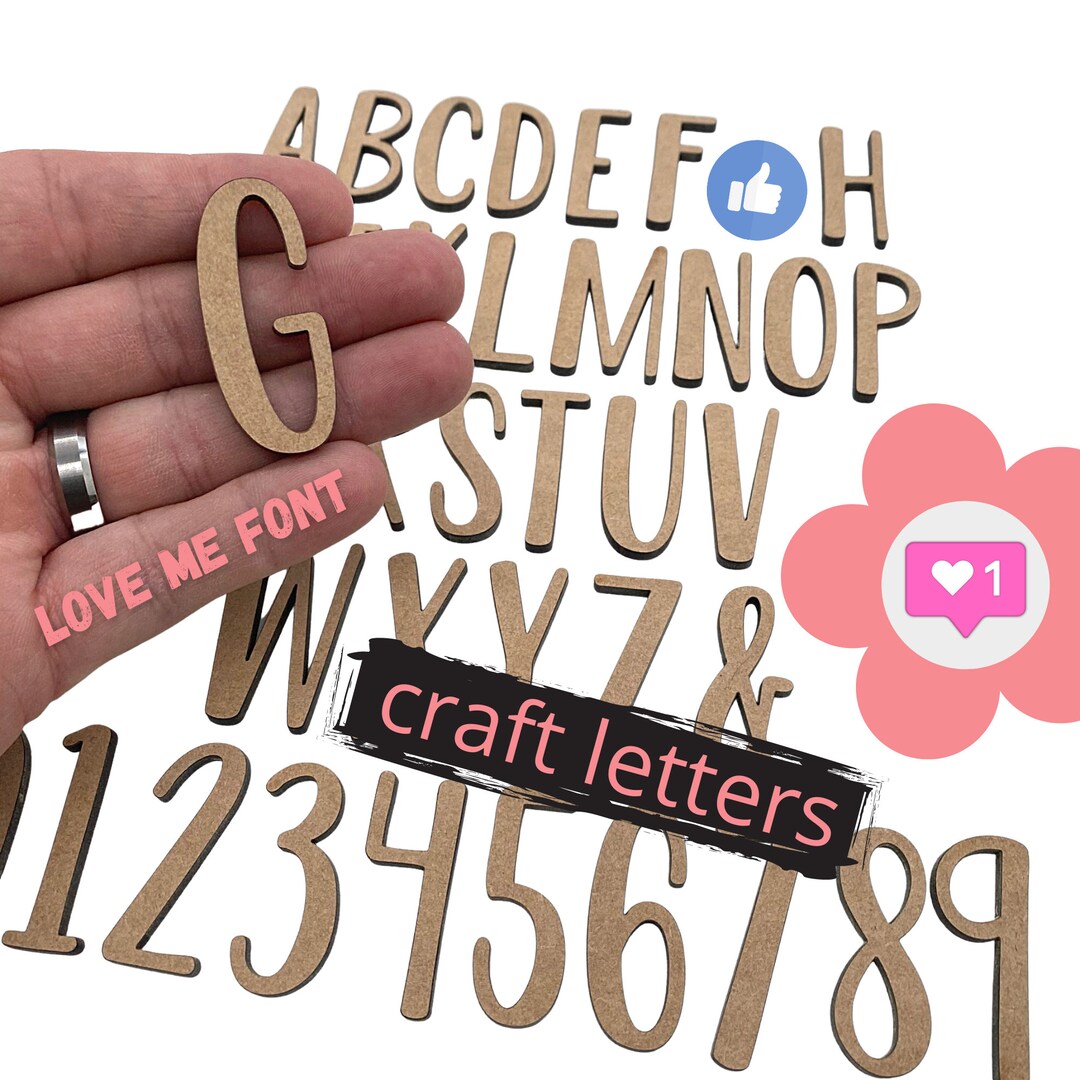 Small Love Me Font | Wooden Letters | Wooden Letters | Unfinished ...