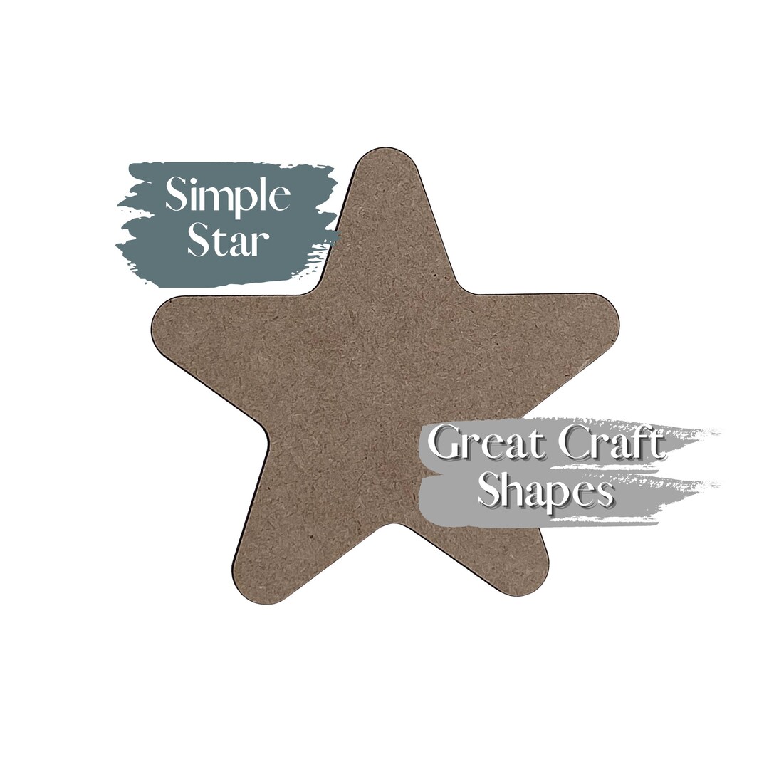 Simple Star | Star Wood Cutout | Acrylic Star Shape | Wood DIY Decor ...