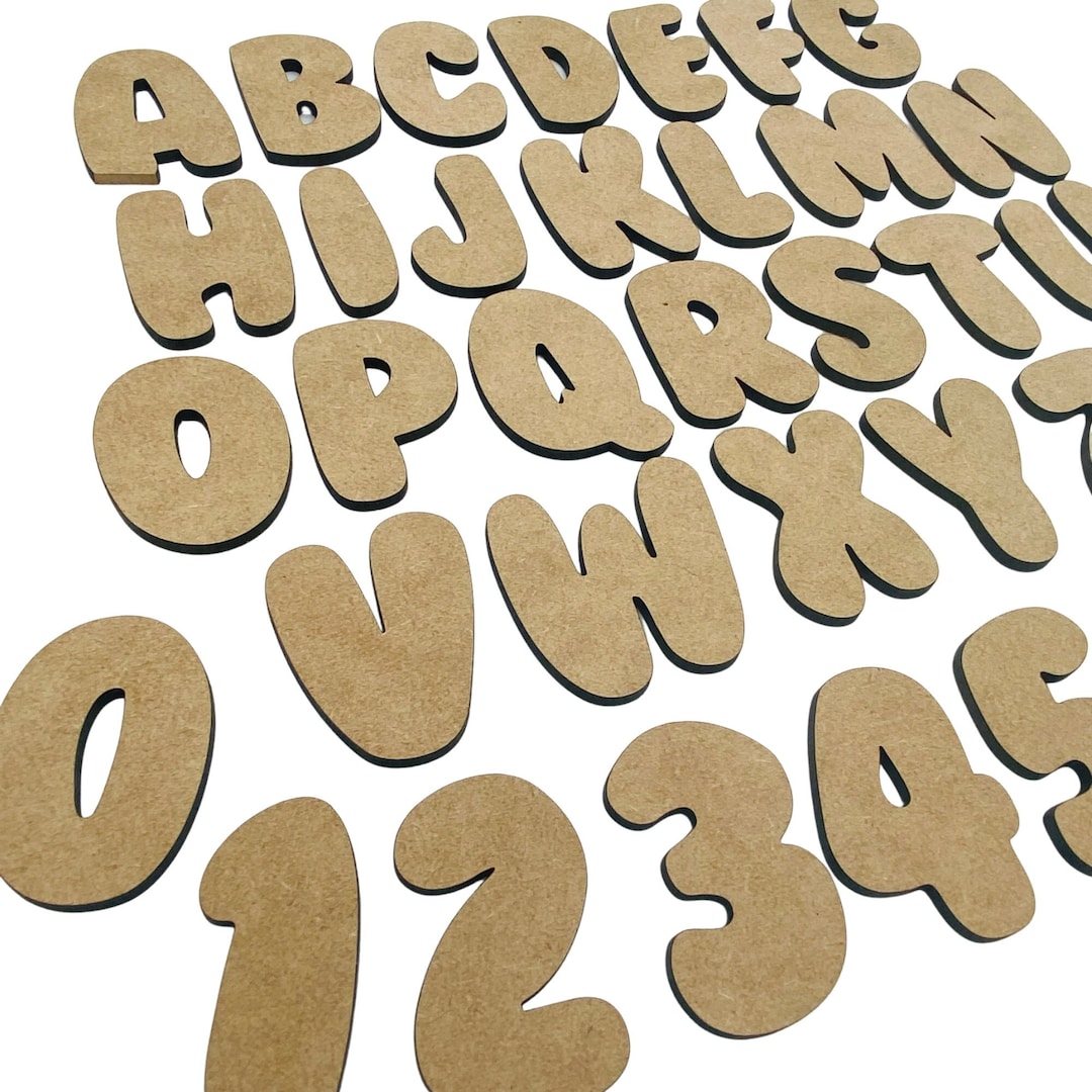 Large Bubble Gum Font | Wooden Letters | Laser Cut Letters | Sweet and ...