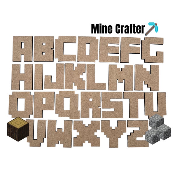 Mine Crafter Building Font - Etsy