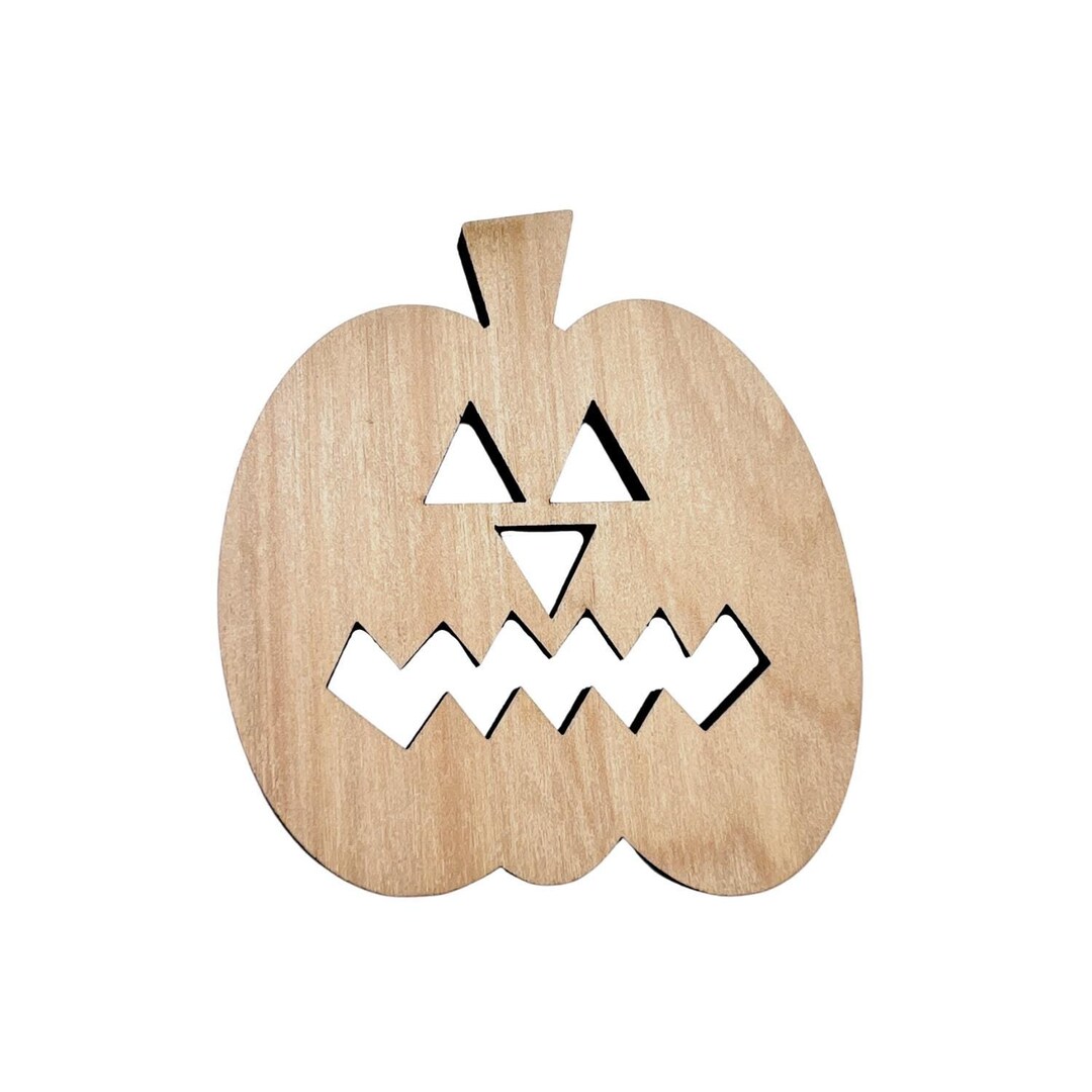 Large Wooden Jack-o-lantern Paint by Line Fa| Halloween Wood Pumpkin ...