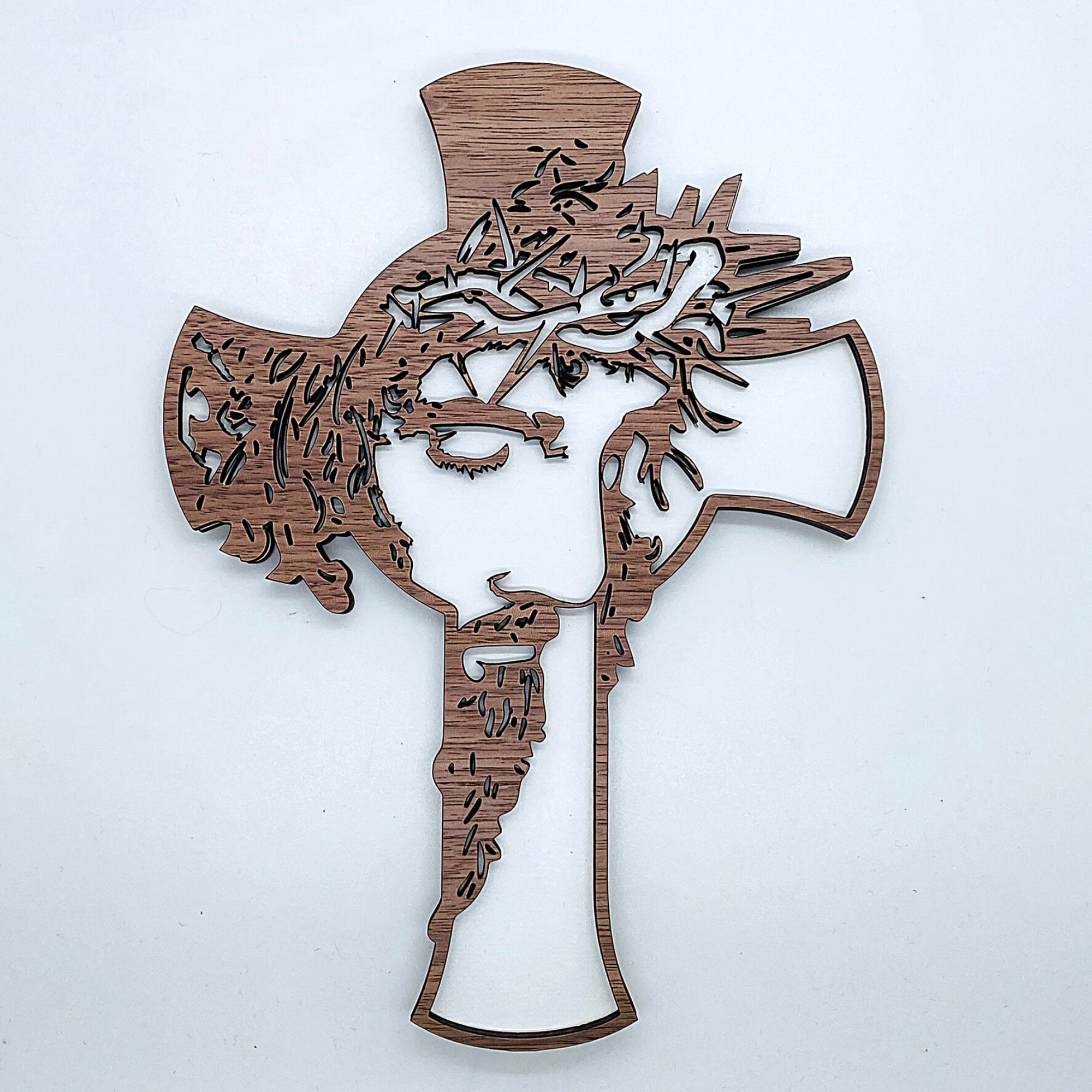 Jesus Cross Detailed Wooden Cross Wood Cross Home Decor | Etsy