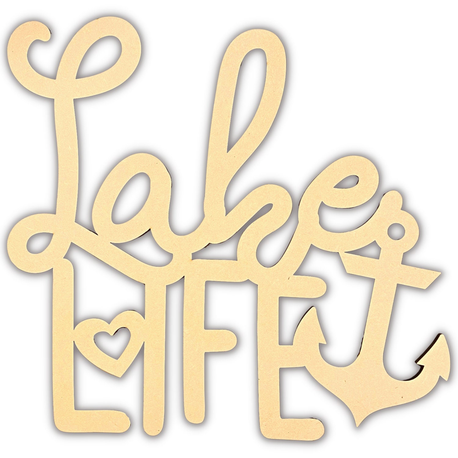 LARGE Connected Letters | Lake Life Decor | Wooden Cutout Word | Lake ...
