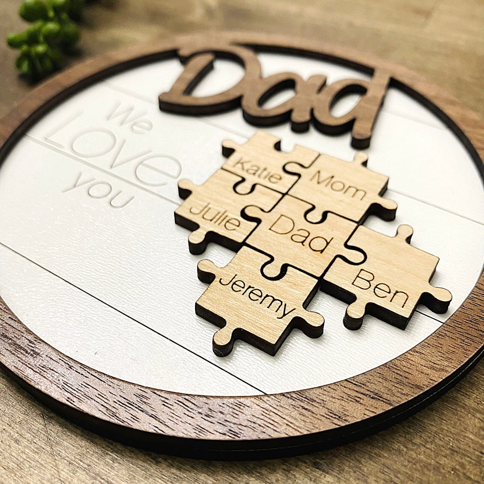 Father's Day Puzzle Piece Plaque Father's Day Gift - Etsy
