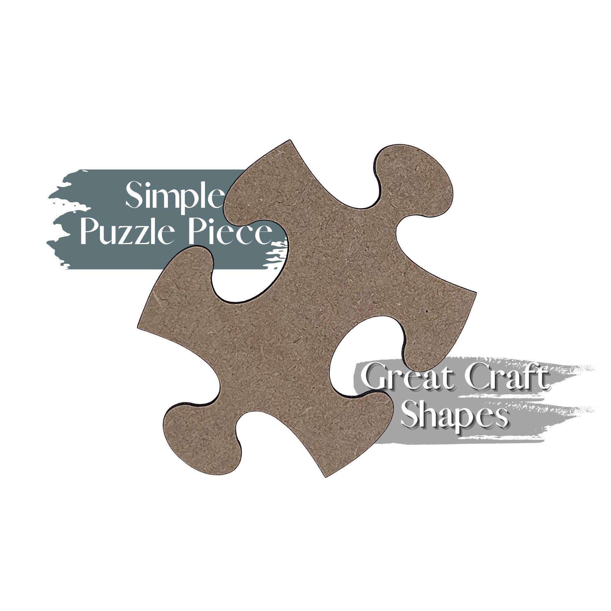 Simple Puzzle Piece Wood Puzzle Piece Cutout Acrylic - Etsy