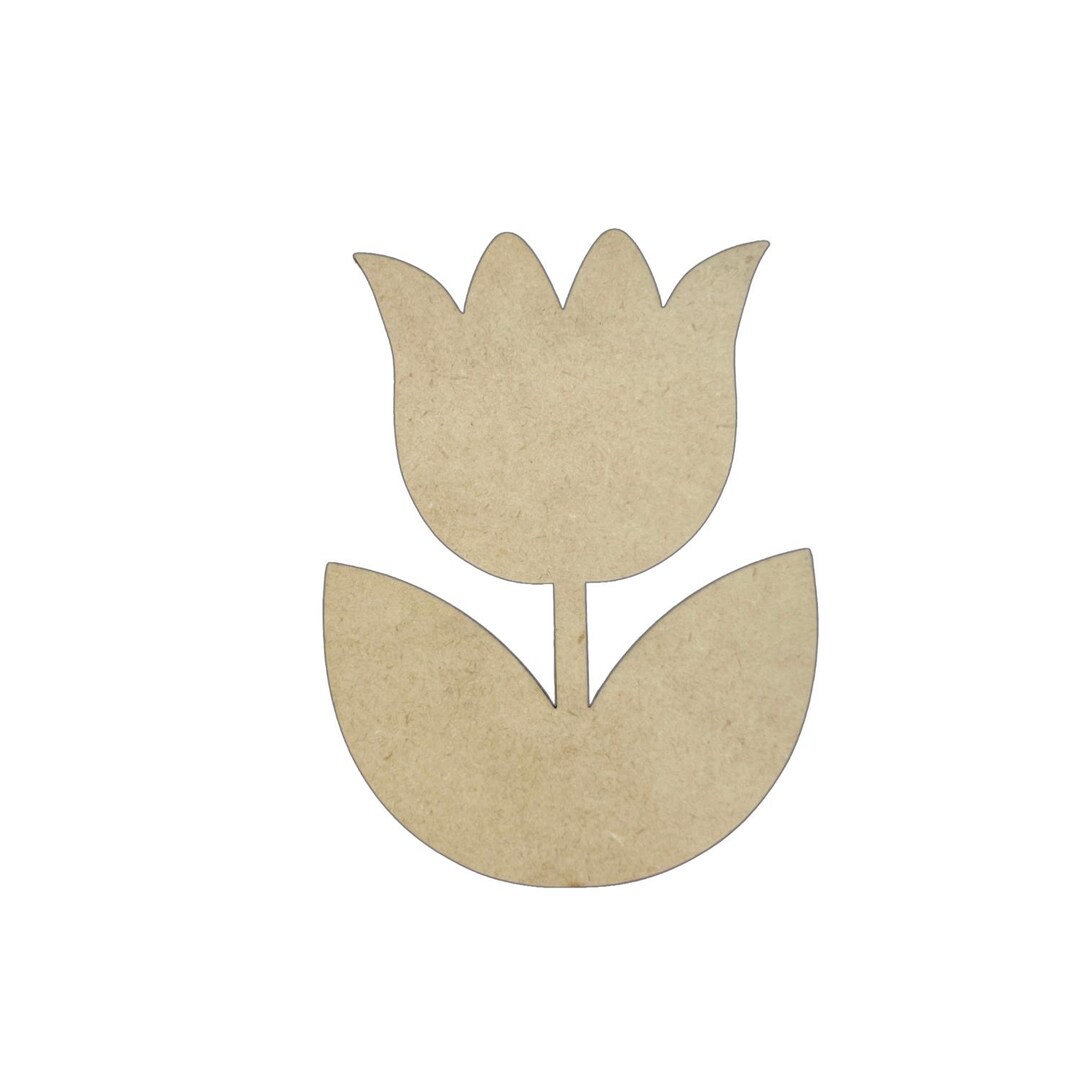 Wood Tulip Craft Shape | Wood Flower Decor | Flower Cutout| Craft Wood ...