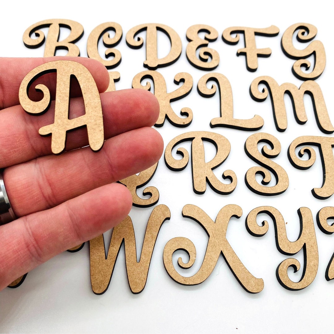 Small Sweet Starfish | Bold Cursive Style Letters | Cute Letters | Wood ...