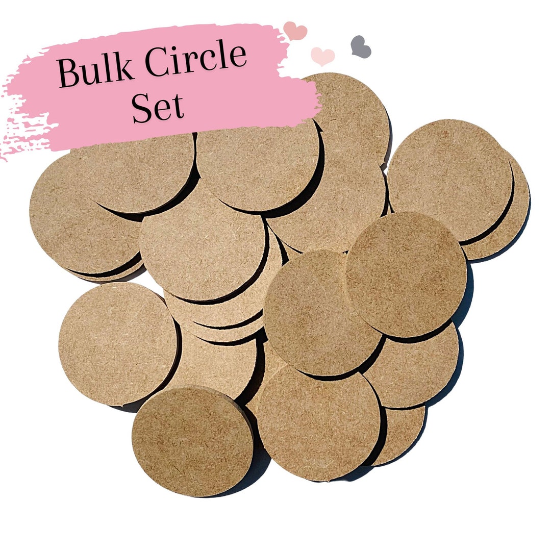 Bulk Set of Circles | Lot of Circles | Wooden Craft Circles | Blank ...