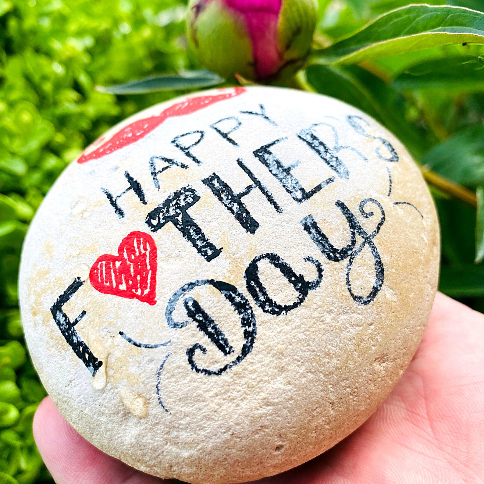 Painted Rocks Father's Day Dad Rock Birthday Painted | Etsy