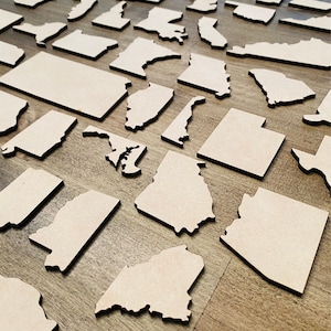 USA State Cutouts | Laser Cut Wood and Acrylic Craft States | Map of ...