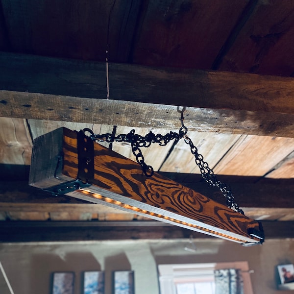 Wood Beam Light Fixture - Etsy