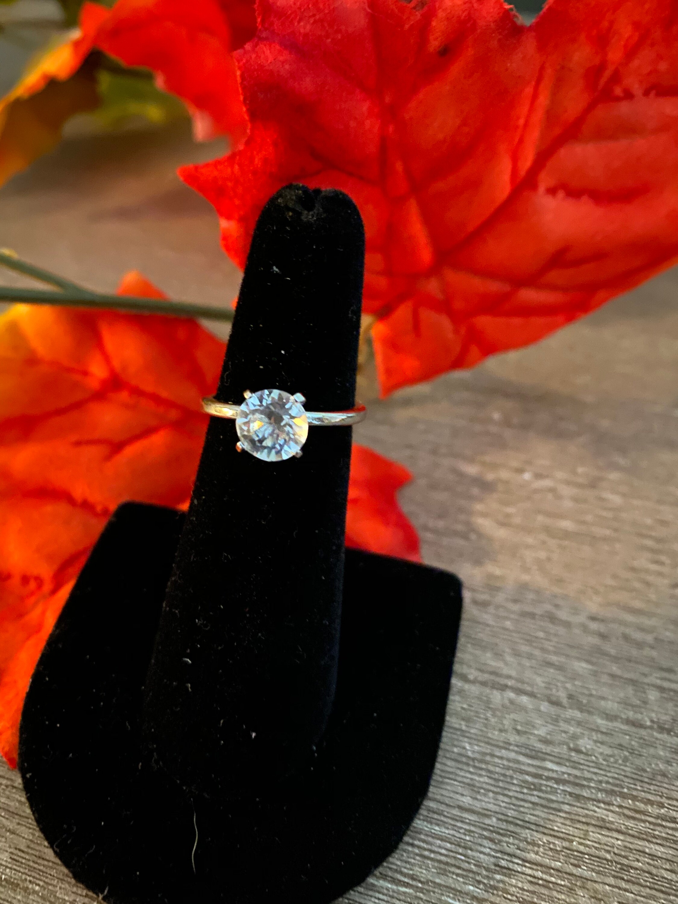 Diamond Silver Costume Ring sz 6 - Etsy Canada