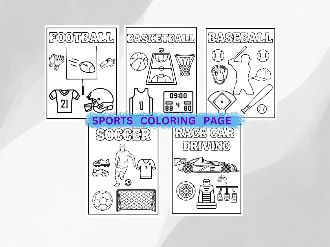 Sports Coloring Pages Sports PDF Sports Printables Sports Activity ...