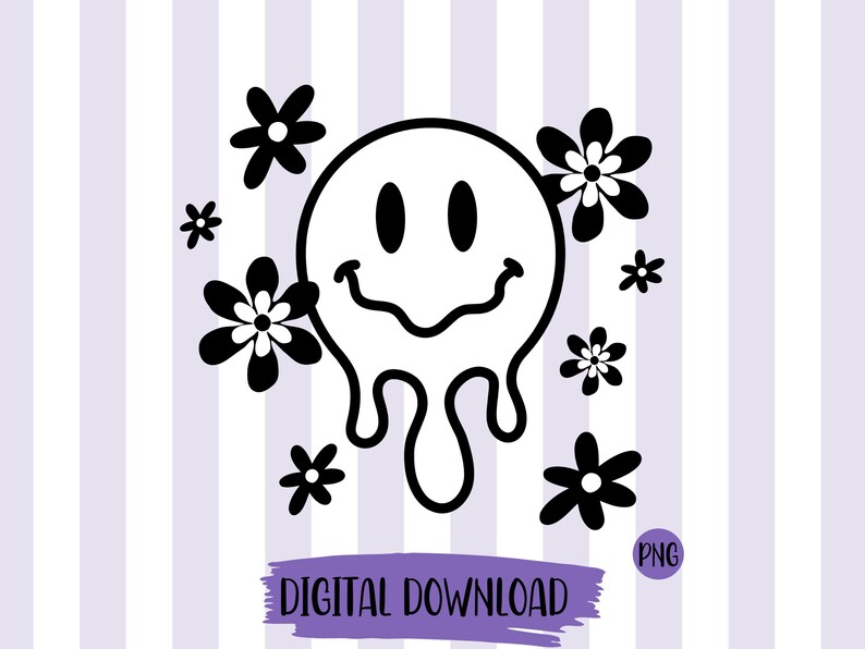 Smiley Face Png Drippy Smiley Face Png Melting Smiley Face Png Retro ...