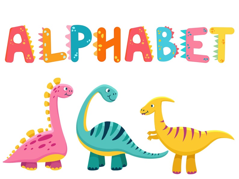 Alfabeto de dinosaurios PNG, maestro de jardín de infantes, letras de ...