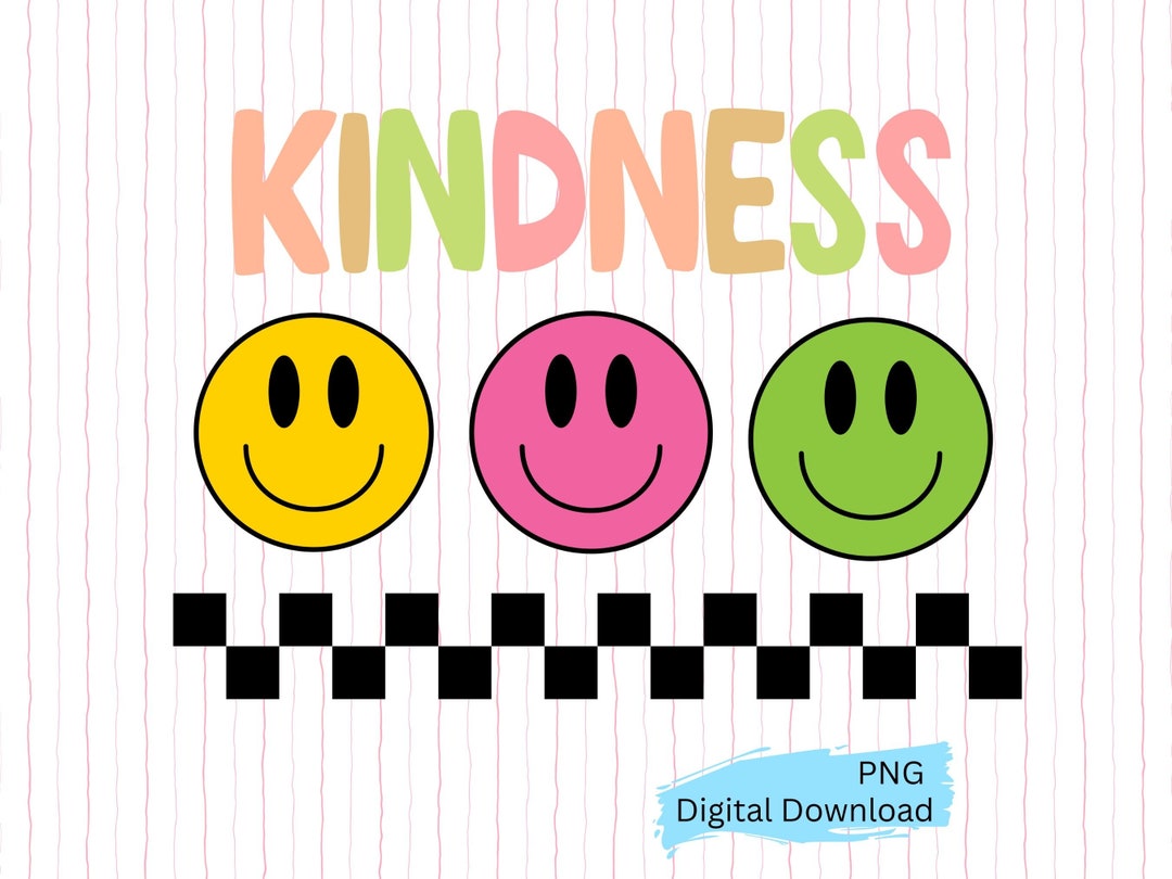 Art svg be Kind png Freundlichkeit svg kariert png Smiley - Etsy.de