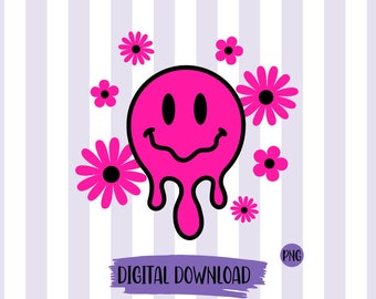 Smiley Face Png Drippy Smiley Face Png Melting Smiley Face Png Retro ...