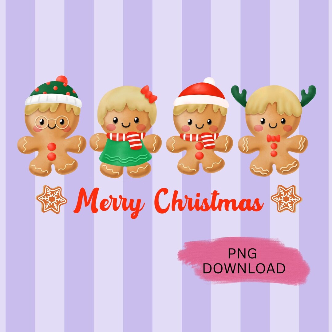 Gingerbread Man Png Gingerbread Girl Png Gingerbread Boy Png - Etsy