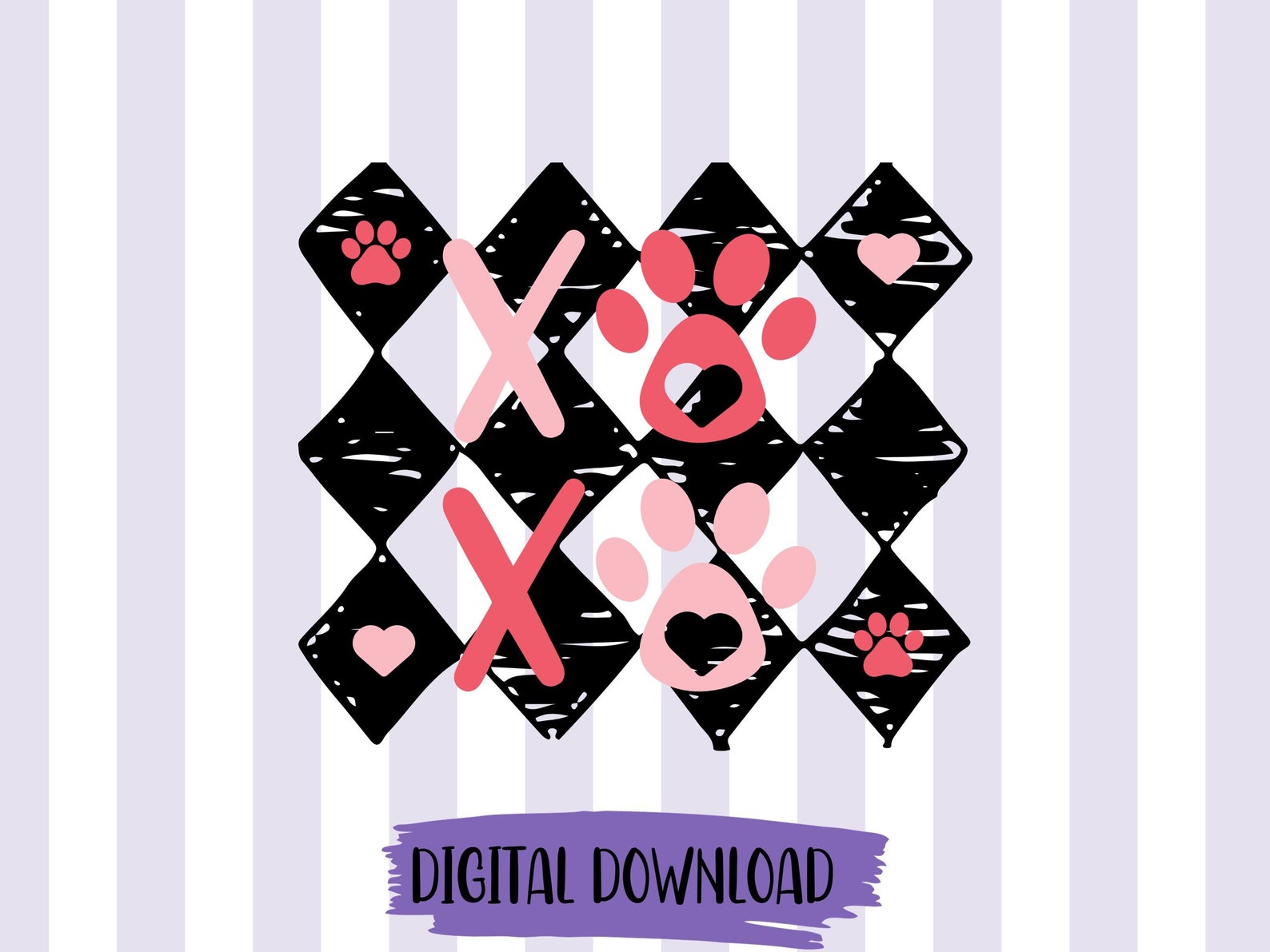 Valentine's Day Paw Print Png XOXO Png Dog Xoxo Png Dog Lover Png Fur ...