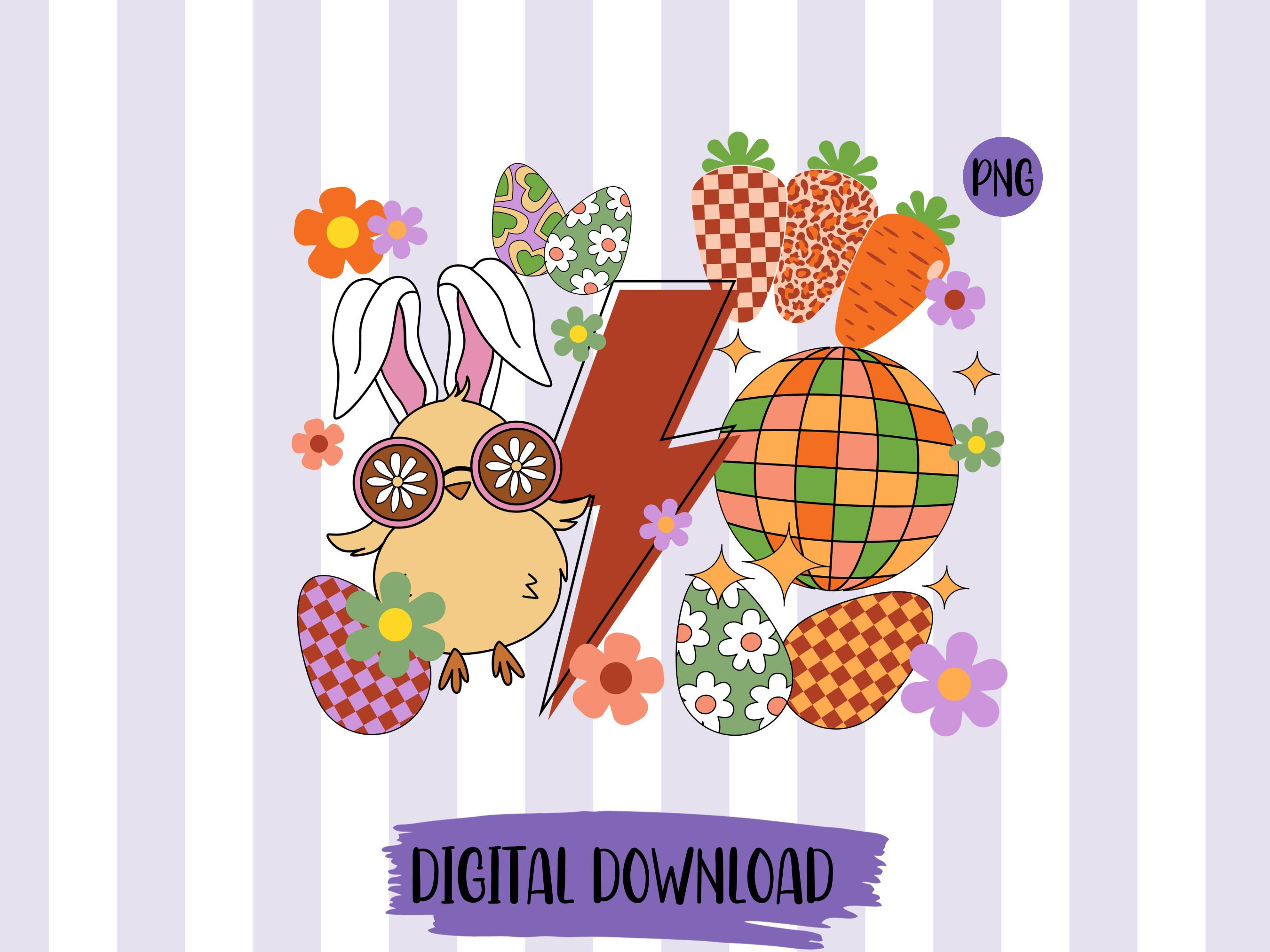Retro Easter Png Groovy Chick Png Disco Ball Easter Png Groovy Easter ...