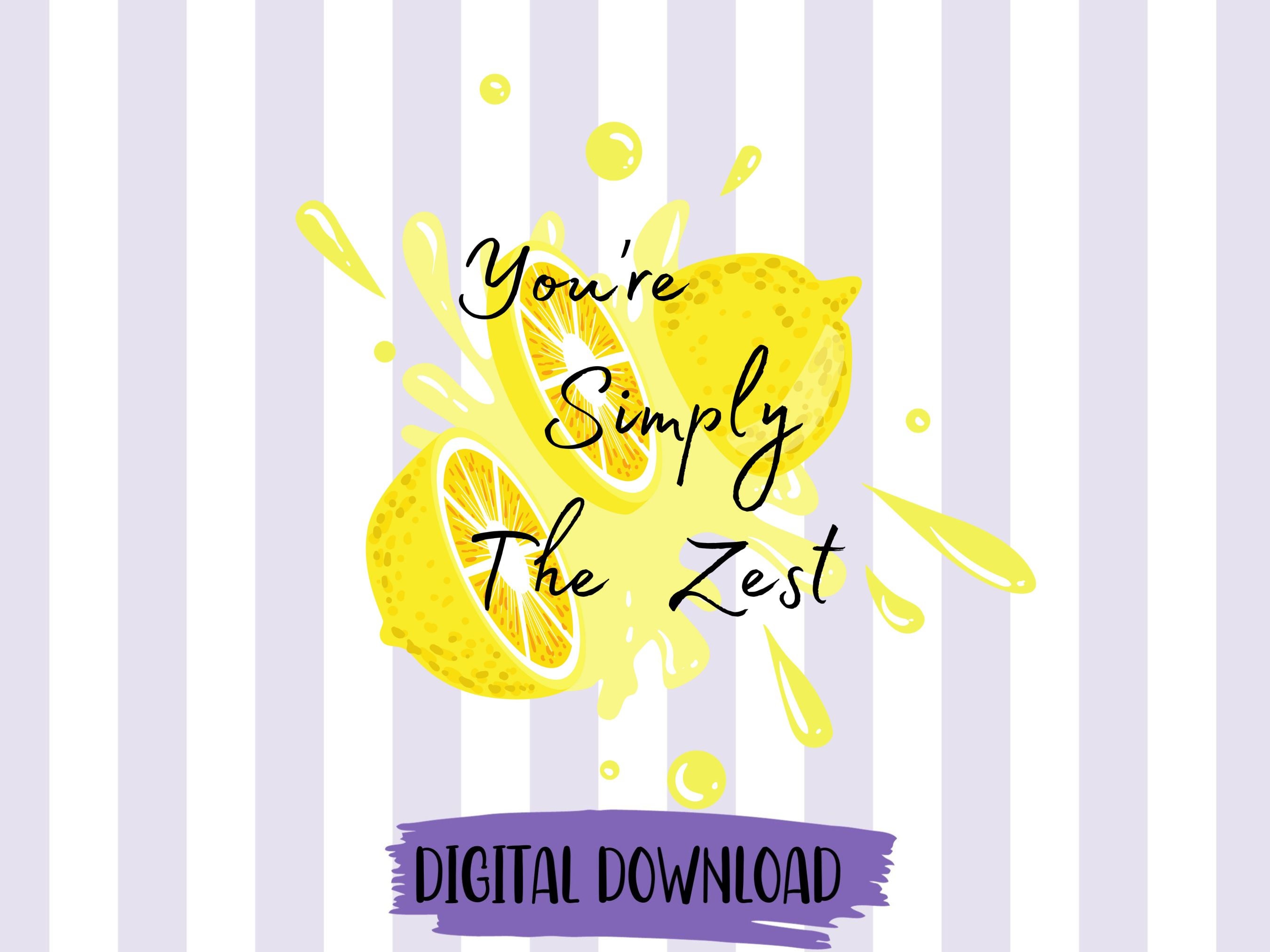 You're Simply the Zest Png Lemon Fruit Pun Food Citrus - Etsy