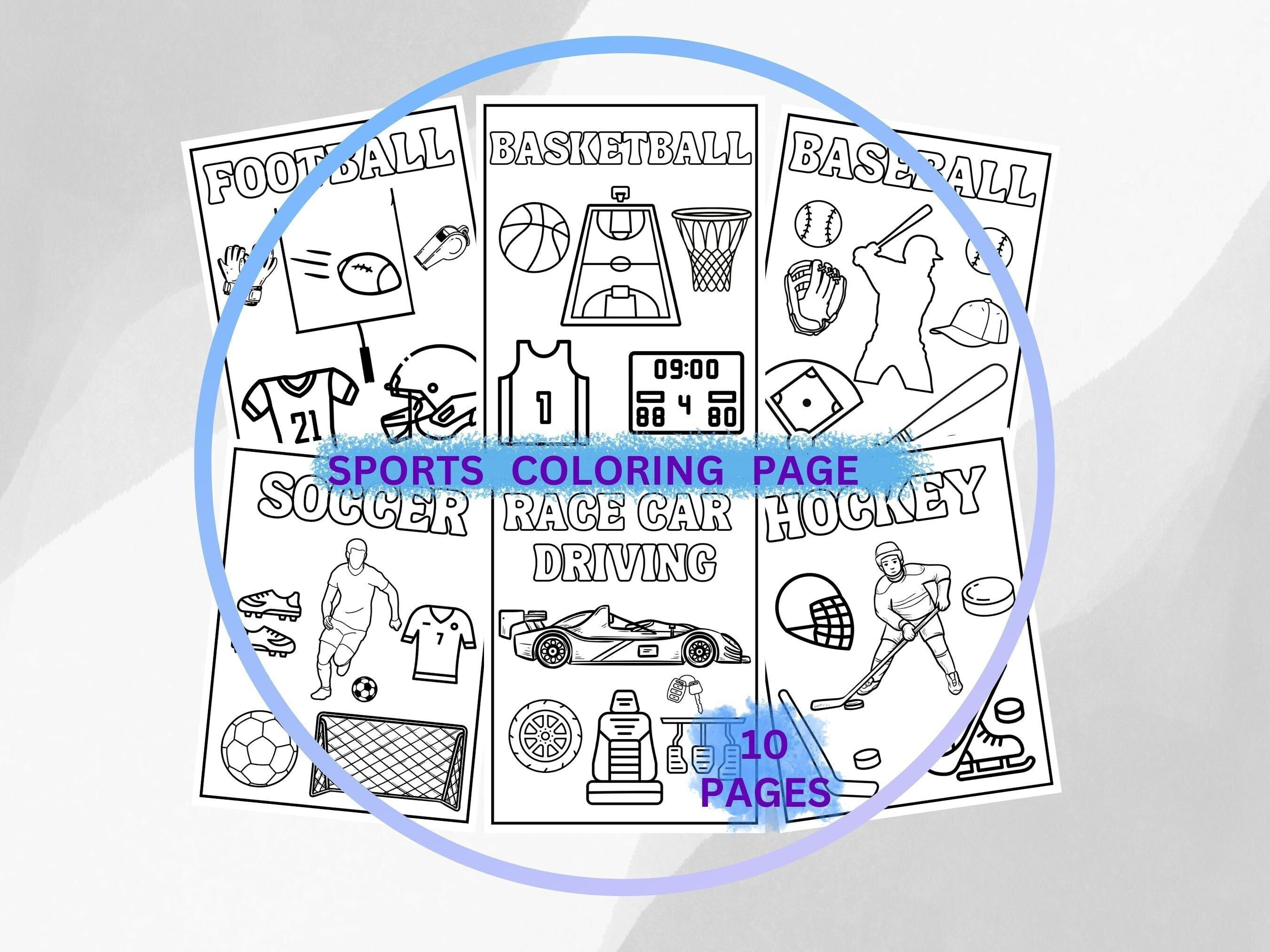 Sports Coloring Pages Sports PDF Sports Printables Sports Activity ...