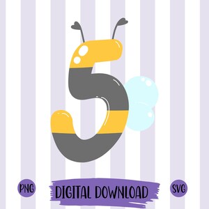 Bee Numbers Png Bee Numbers Svg Bee Learning Png Kindergarten Png Kids ...
