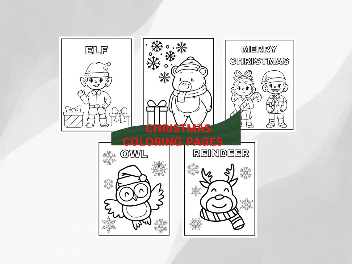 Winter Coloring Page Christmas Coloring Page Holiday Coloring Page ...