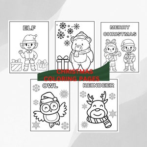 Winter Coloring Page Christmas Coloring Page Holiday Coloring Page ...