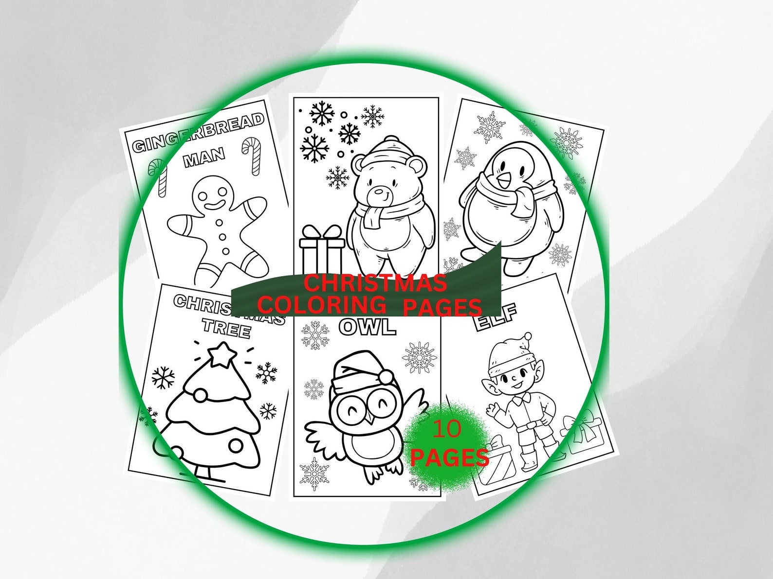 Winter Coloring Page Christmas Coloring Page Holiday Coloring Page ...