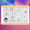 Space Printable Coloring Bookmarks Astronaut Spaceship Alien Bookmark ...